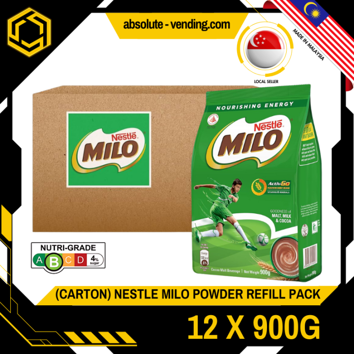 [CARTON] NESTLE Milo Powder Refill 900G X 12 (PACKETS) | Lazada Singapore