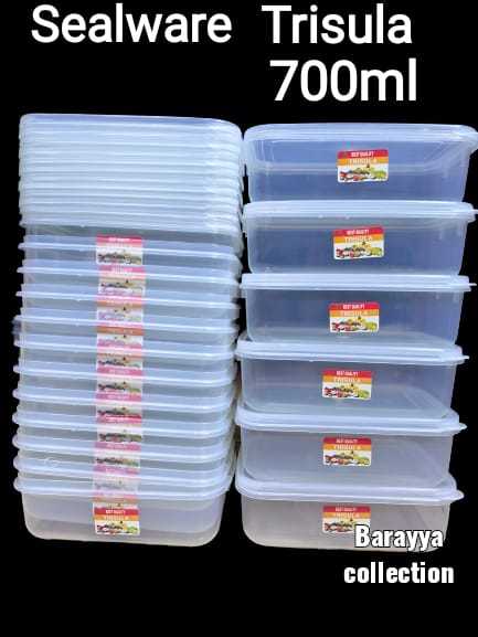 12 PCS(1 lusin)TOPLES KOTAK TRISULA PUTIH 700 ML / LUNCH BOX / SEALWEAR ...