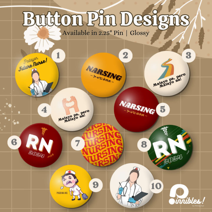 Nursing Inspired Button Pins | Lazada PH