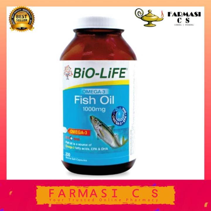 [ EXP:03/2026 ] Bio-Life Fish Oil 1000mg 200 capsules [ Omega 3 Bio ...