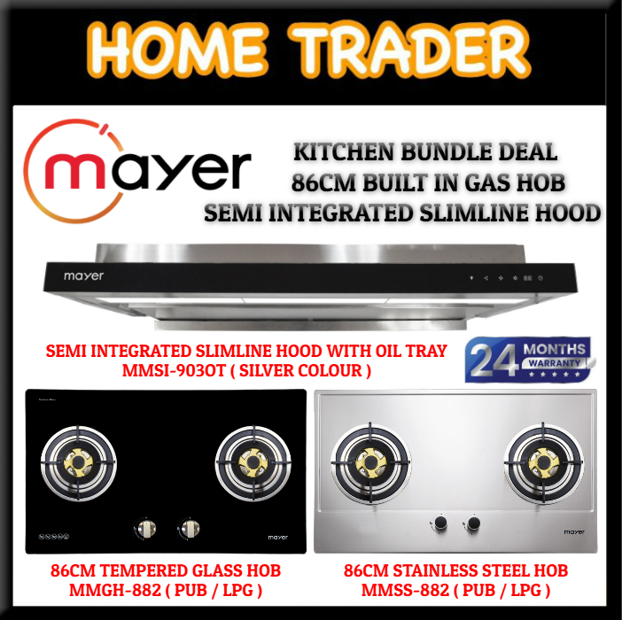 MAYER BUILT IN HOB SLIMLINE COOKER HOOD MMGH882HI MMSS882HI MMSI903OT ...