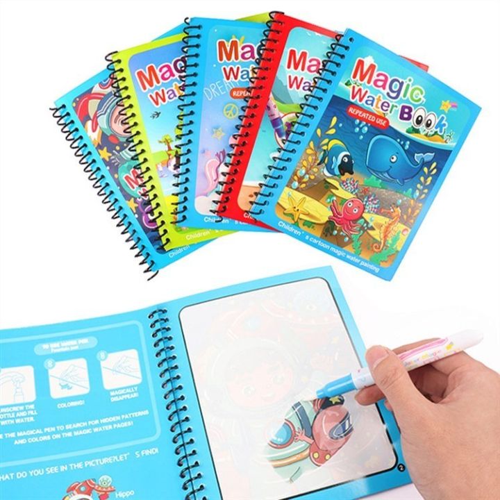 Magic Water Book - Magic Colouring Book - Buku Menggambar dan Mewarnai ...
