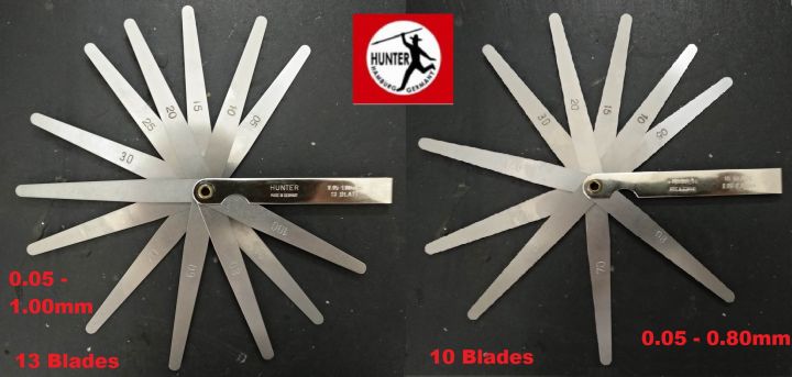 HUNTER (Made in Germany) Metric Feeler Gauge Polished Steel Separation ...