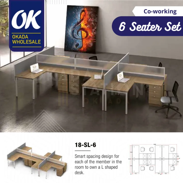 OKADA 18SL6 Office Idea Design / Office Table with Drawer / Meja ...