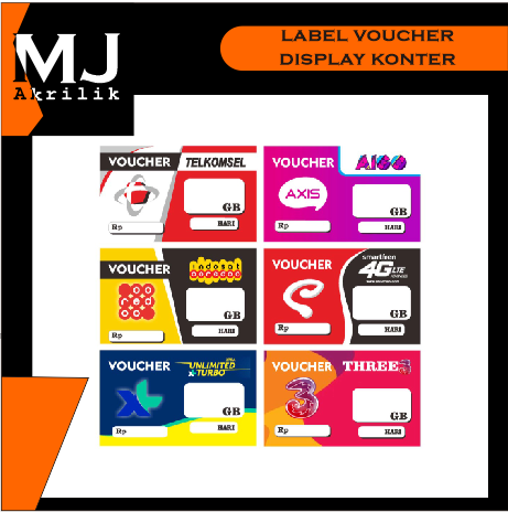 LABEL HARGA VOUCHER DISPLAY KONTER | Lazada Indonesia