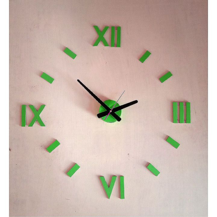 jam dinding besar romawi hijau | Lazada Indonesia