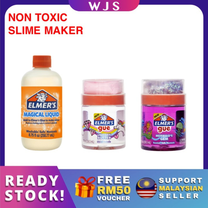 (NON TOXIC) WJS Elmer's Magical Liquid Elmers Slime Activator Slime ...