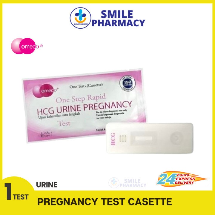 OMECO HCG Urine Pregnancy Test Cassette (1's) Instant Accurate One Step ...