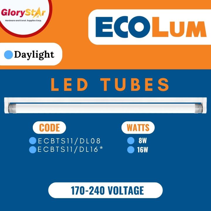 ECOLUM LED TUBE & BOX TYPE SET SINGLE-ENDED | Lazada PH