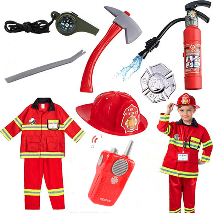 Child Firefighter Costumes Firefighter Toys Firefighter Tools with ...