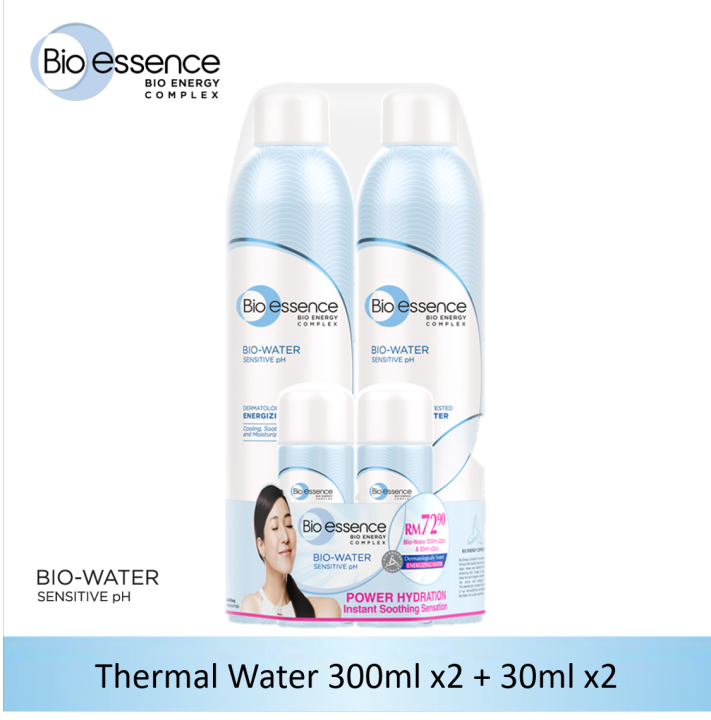 [Bundle Set] Bio-essence Bio-Water Energizing Water 300ml x 2pcs + 30ml ...