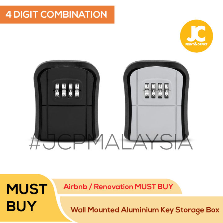 JCP x Wall Mounted Metal Key Box Combination Keys Box Resettable 4 ...
