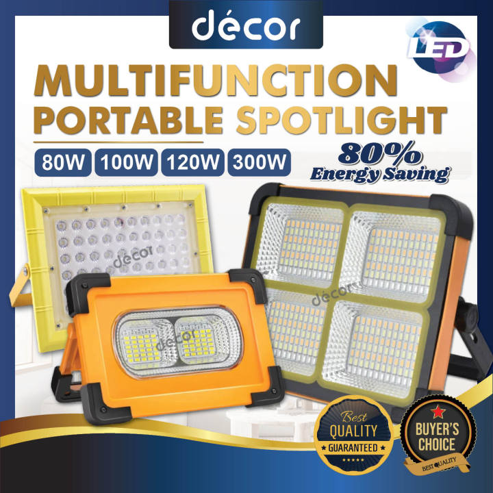 Portable Multifunction Solar Spotlight 80W Waterproof Emergency ...