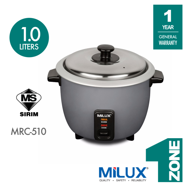 Milux 1L Conventional Rice Cooker - Model MRC-510 / MRC510 | Lazada