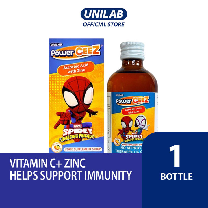 PowerCeez® Marvel-themed Vitamin C + Zinc 120mL Syrup (Boost Immunity ...
