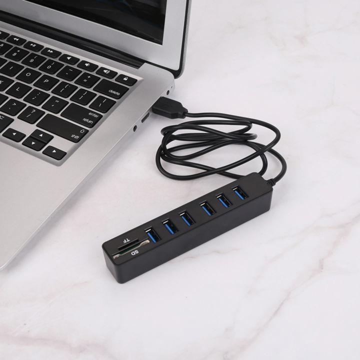 USB Hub with Long Cable 6 Ports Big Expansion Plug And Play Hot ...