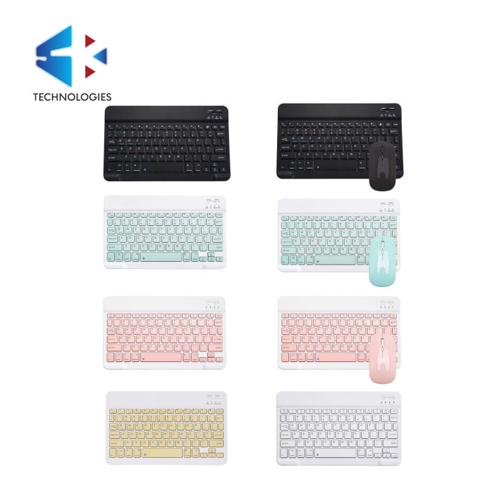 10Inch Wireless Bluetooth Keyboard Mini Portable Mobile Phone Tablet ...