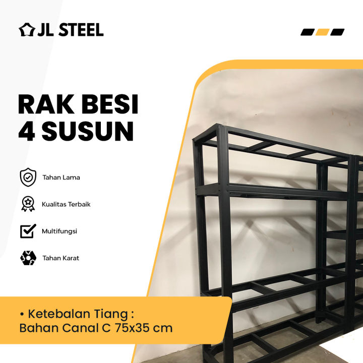 Rak Besi Serbaguna 4 susun rak besi susun 4 Rak serbaguna | Lazada ...