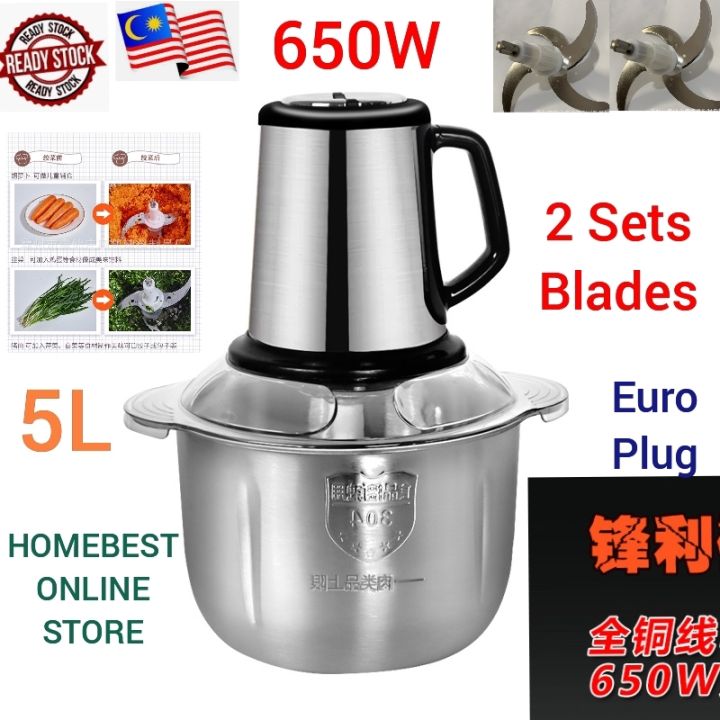 New: 5L Heavy Duty Blender Grinder Meat Mincer-Pengisar Daging, Cili ...