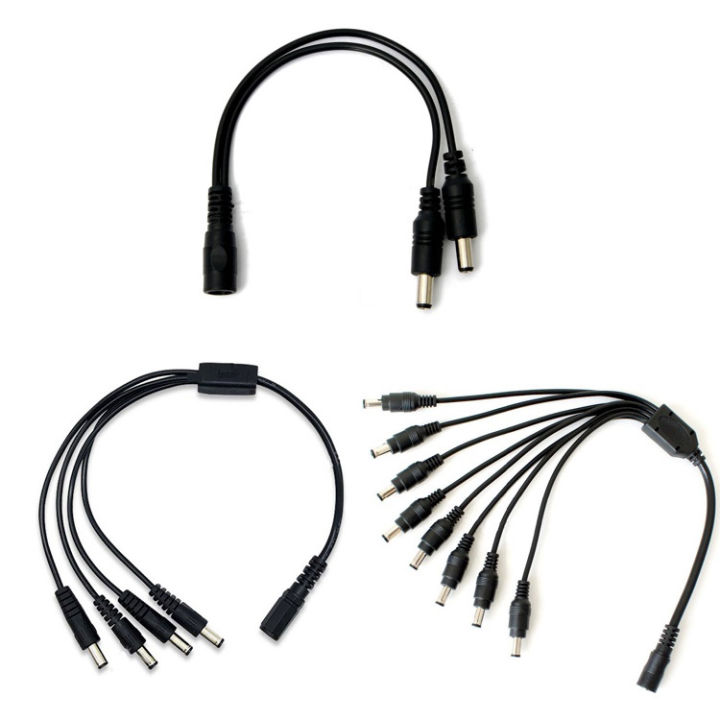 DC 8way Splitter Power Cable 1 Female to 8 Male for CCTV Camera DC ...