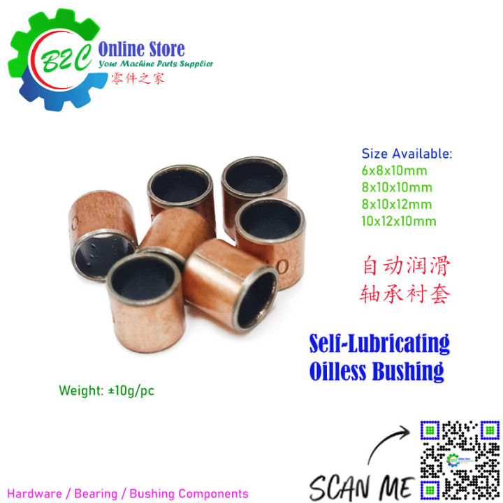 SF-1-8 Oilless Bush Slide Self Lubricating Plain Bushing Bearing Bush ...