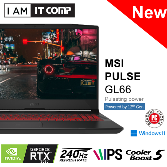 MSI Pulse GL66 12UEK-443 / GL66 12UEOK-1017 15.6" FHD 240Hz IPS Gaming ...