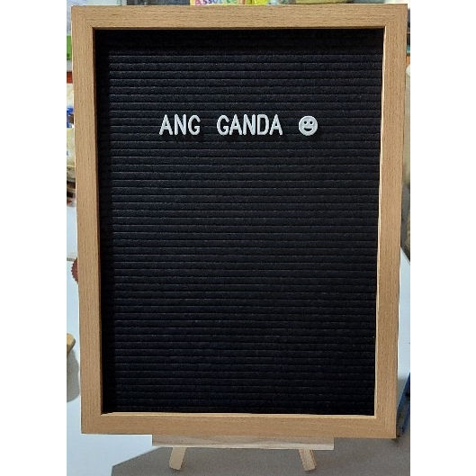 [VS]30X40DIY Letter Board Wooden Frame Changeable Symbols Numbers ...