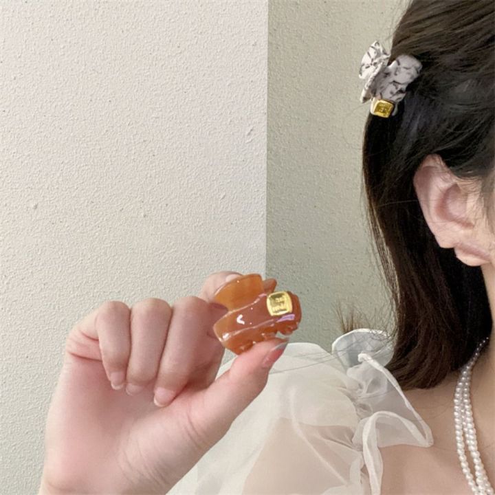 GTTR สไตล์เกาหลีแบบ กรดอะซิติกกรงเล็บขนขนาดเล็ก กลิตเตอร์ คลิปหนีบผม ...