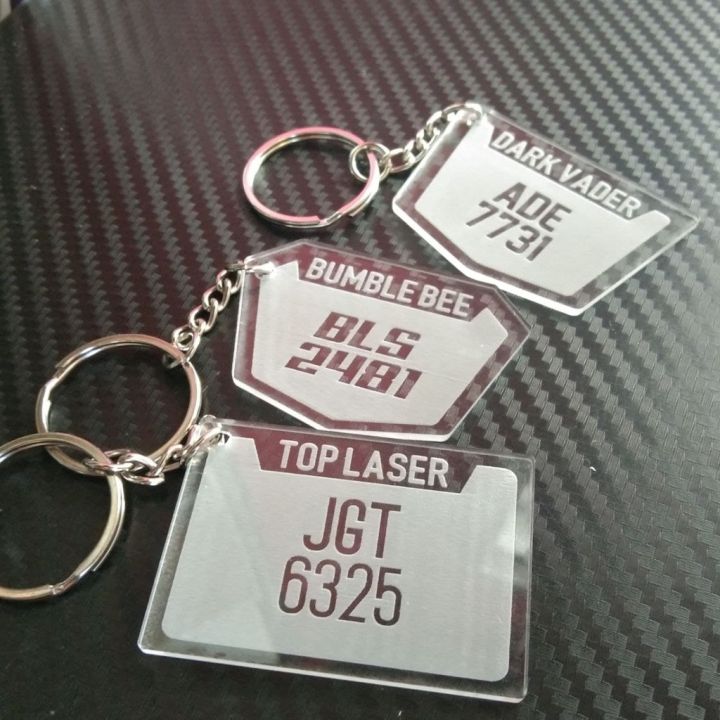 Keychain Kereta Motor Nombor Plate Akrilik Plate Transparent | Lazada