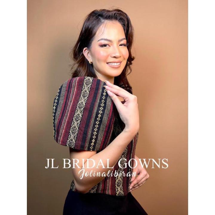 【Ready Stock】 Filipiniana top - Inabel woven fabric mestiza | Lazada PH