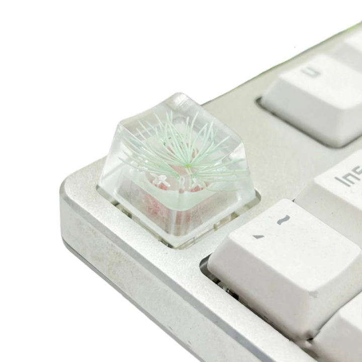 Epoxy Resin Keycaps OEM Height With Real Flower Translucency Mechanical ...