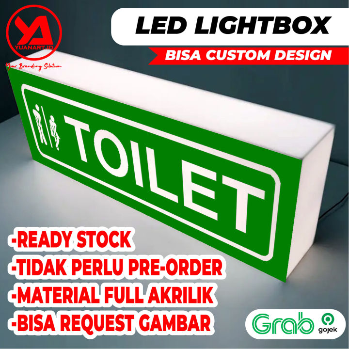 NEON BOX PETUNJUK ARAH SIGNAGE ACRYLIC PAPAN NAMA TEMPAT AKRILIK LAMPU ...
