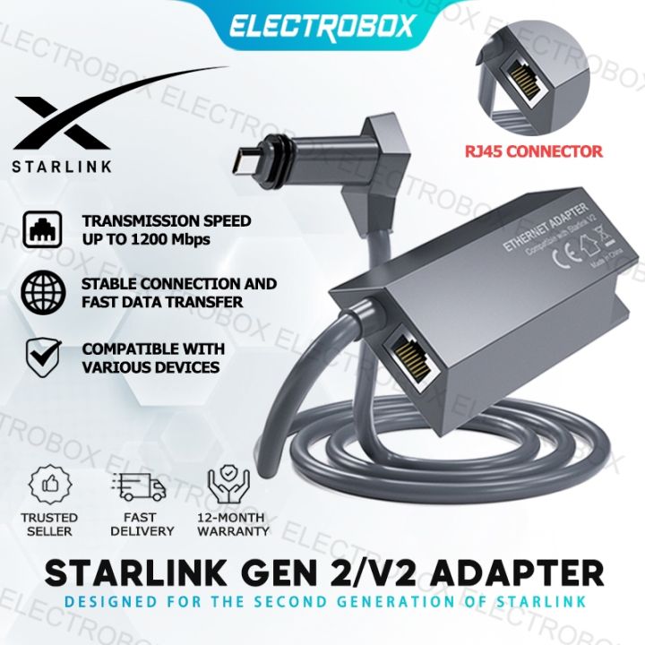 Starlink Ethernet Adapter Gen2 for Starlink Adapter to RJ45 WiFi High ...
