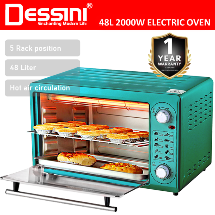 DESSINI itali 48L Ketuhar elektrik konveksi udara panas Fryer pembakar ...