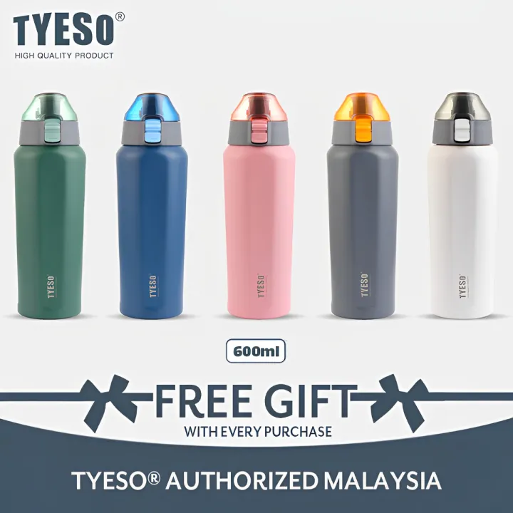 TYESO TS-8817B 600ml Vacuum Insulated Sport Bottle With Handle Keep ...