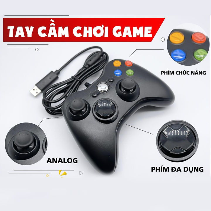 Tay Cầm Chơi Game, Tay Cầm Chơi Game USB For PC 360 Có Dây Chơi Game ...