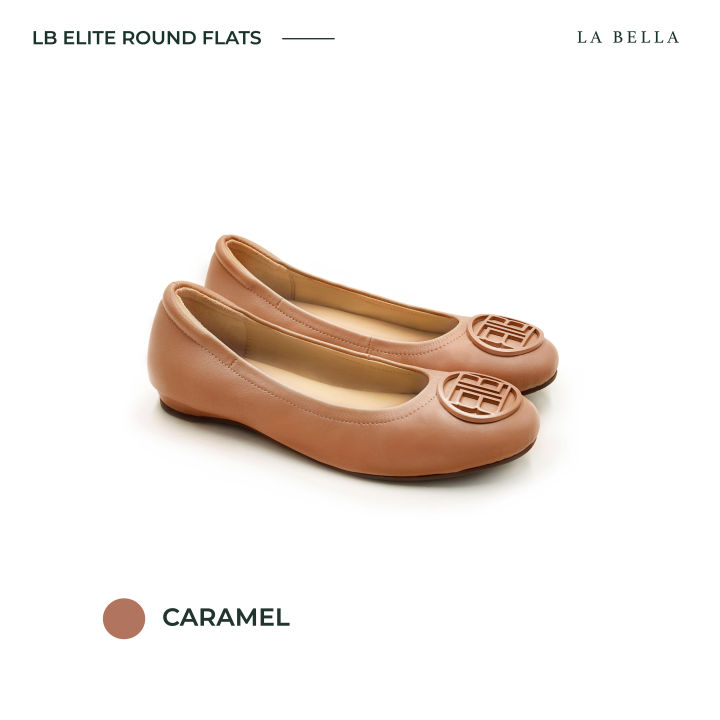 LA BELLA รุ่น LB ELITE ROUND FLATS - CARAMEL | Lazada.co.th