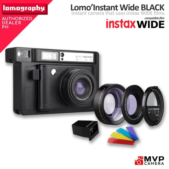 LOMOGRAPHY Lomo'Instant Wide Camera Black MVP CAMERA | Lazada PH