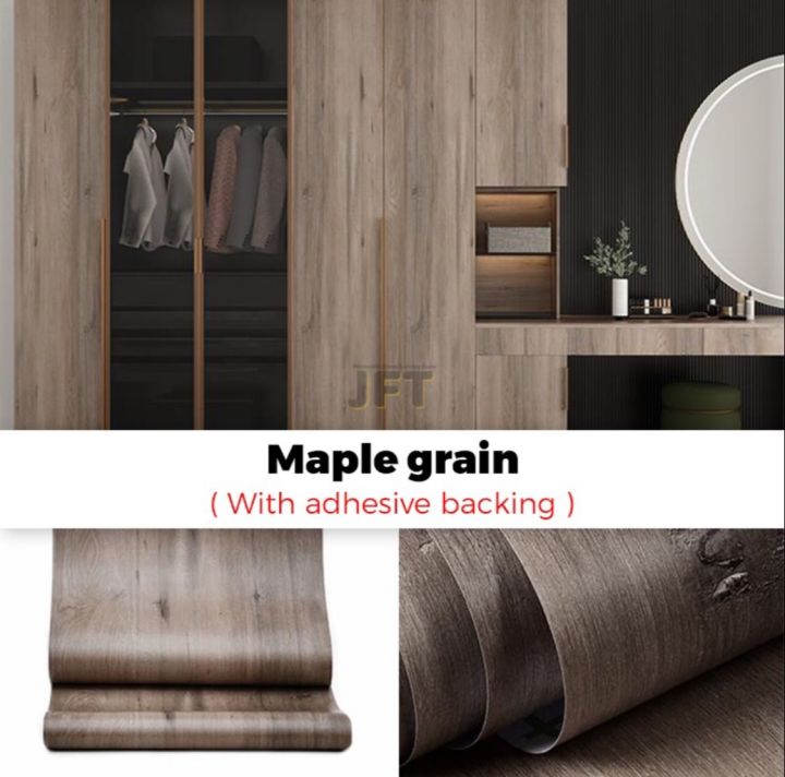 60cmx3m Wood Wallpaper Thick Wallpaper Dark Wood Self Adhesive ...