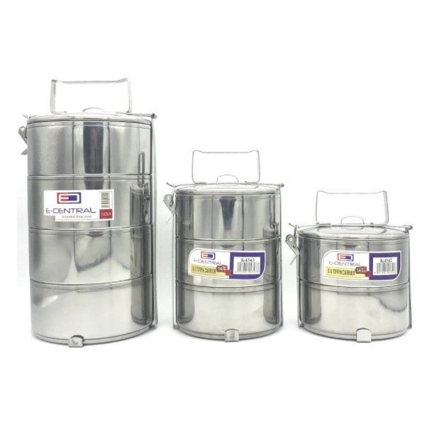 Stainless Steel Tiffin Carrier / Food Container / Tingkat Nasi (12cm ...
