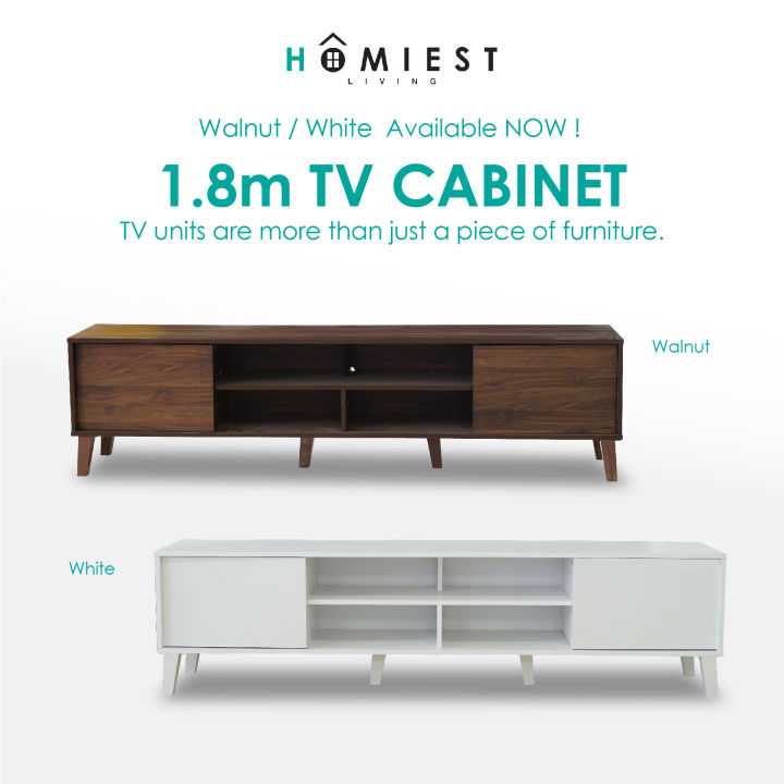 (Free Installation) Homiest / TV Console/ Particle Board / White ...