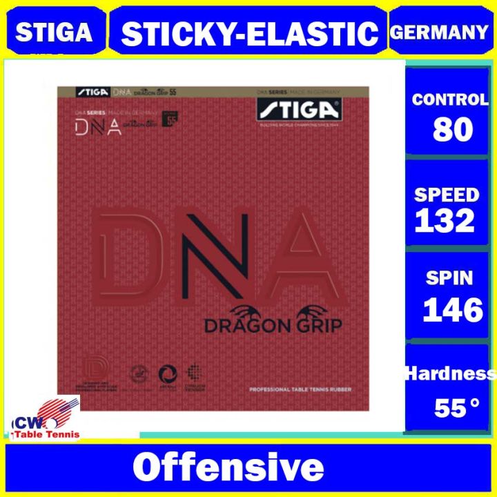 STIGA DNA Dragon Grip Sticky-Elastic Rubber Table Tennis Rubber Ping ...