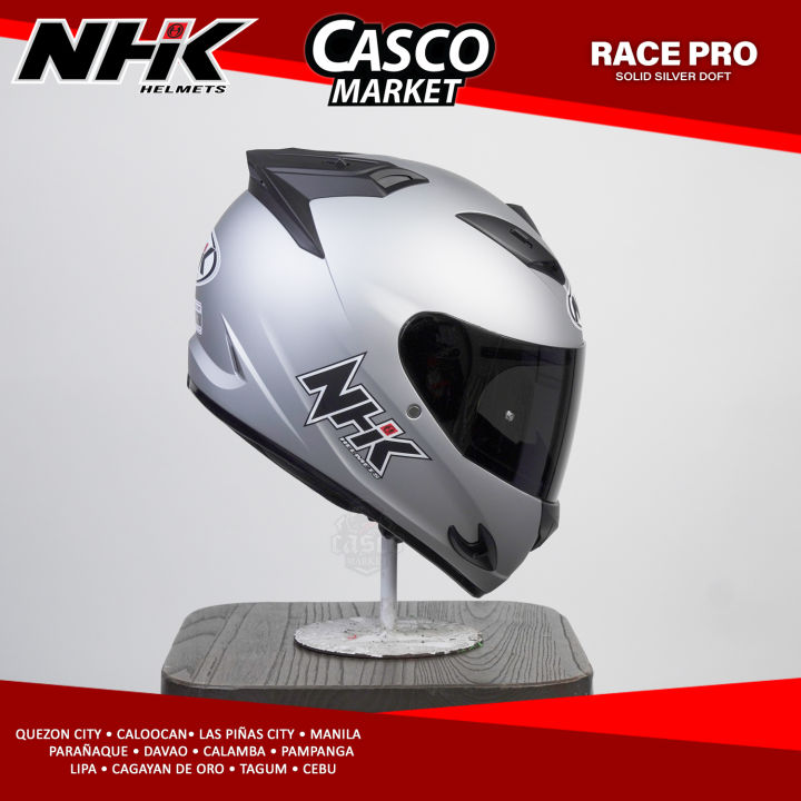 NHK RACE PRO SOLID FULL FACE SINGLE VISOR MOTORCYCLE HELMET | Lazada PH