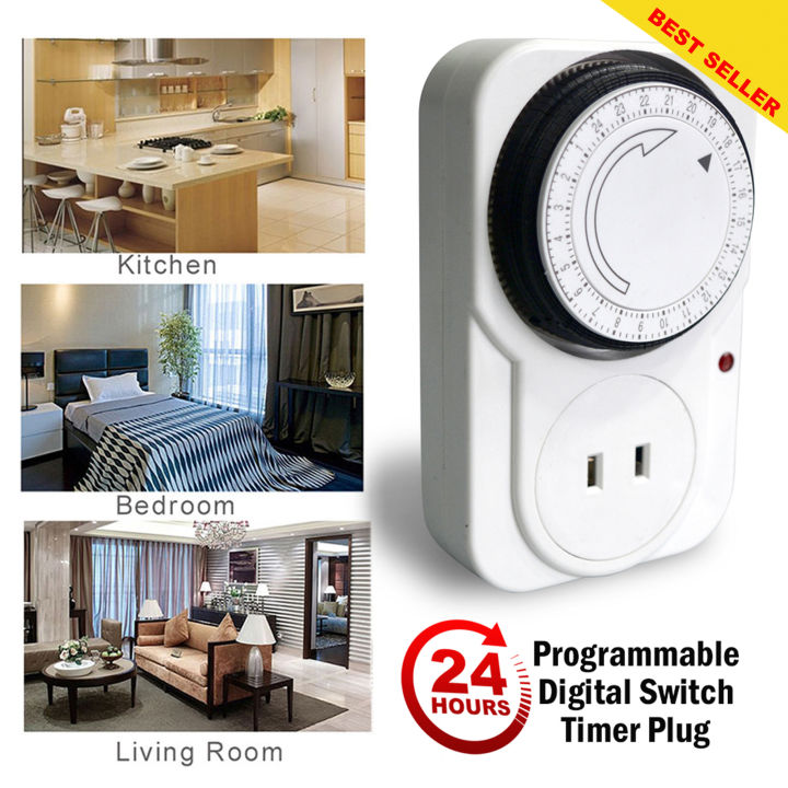 24 Hours Program Timer 220-240V Max. 2300W Mechanical Electrical US ...