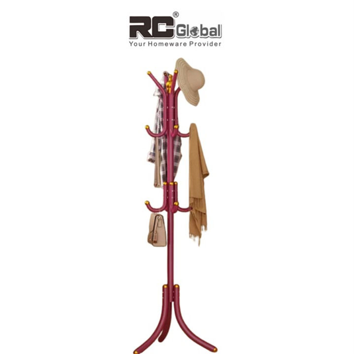 RC-Global Floor Stand Pole Hat Coat Clothes Stand Hanger / Bedroom Hall Entry / Bag hangers ...