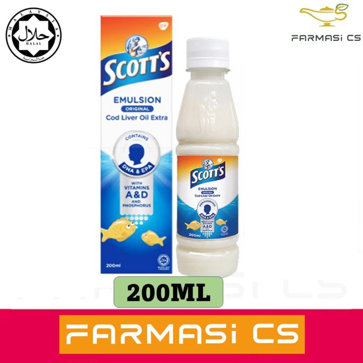Scott‘s Emulsion Original Cod Liver Oil Extra 200ml EXP:07/2026 ...