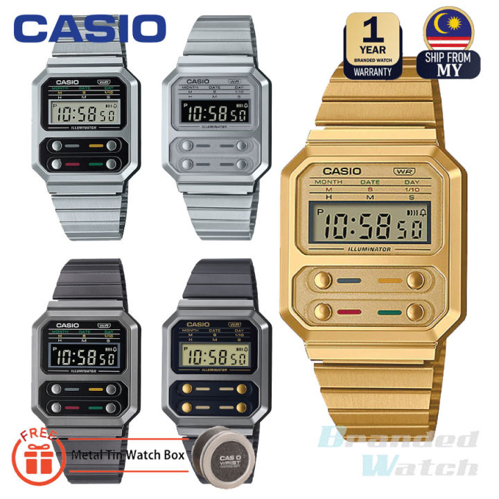 [100% ORIGINAL] CASIO VINTAGE SERIES A100WE-1A A100WEG-9A A100WEGG-1A ...