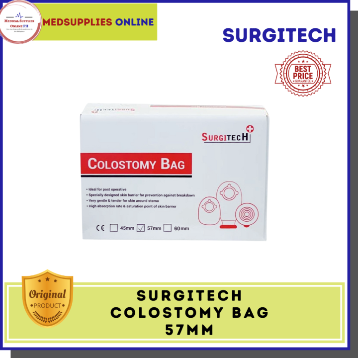 Surgitech Colostomy Bag 57mm Set 1box (10pcs) Disposable | Lazada PH