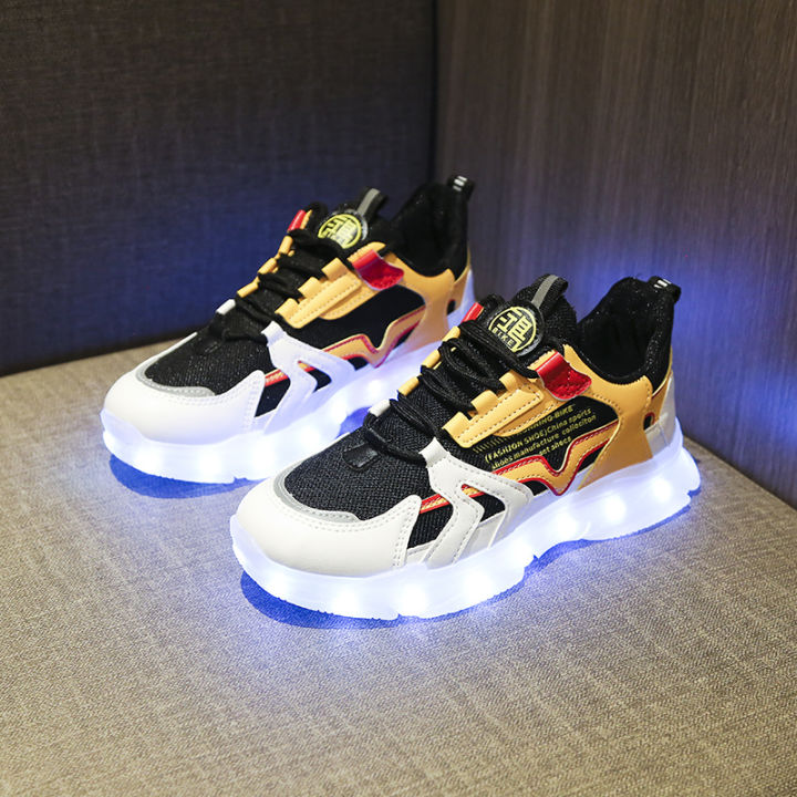Breathable luminous shoes, luminous shoes, USB charging, LED colorful ...