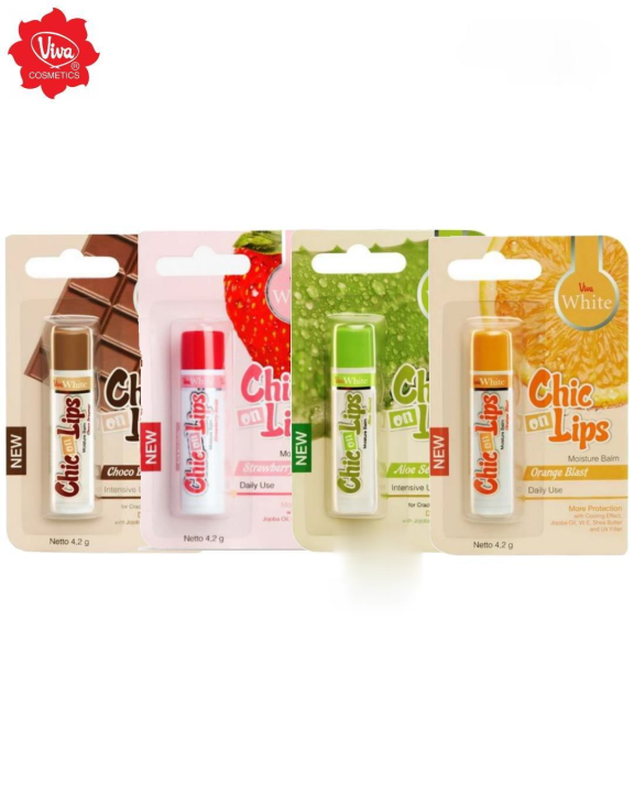 VIVA White Chic On Lips - 4,2gr ( Lip Balm ) | Lazada Indonesia